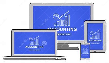 Accounting Concept on Different Devices Stock Image - Image of economy ...