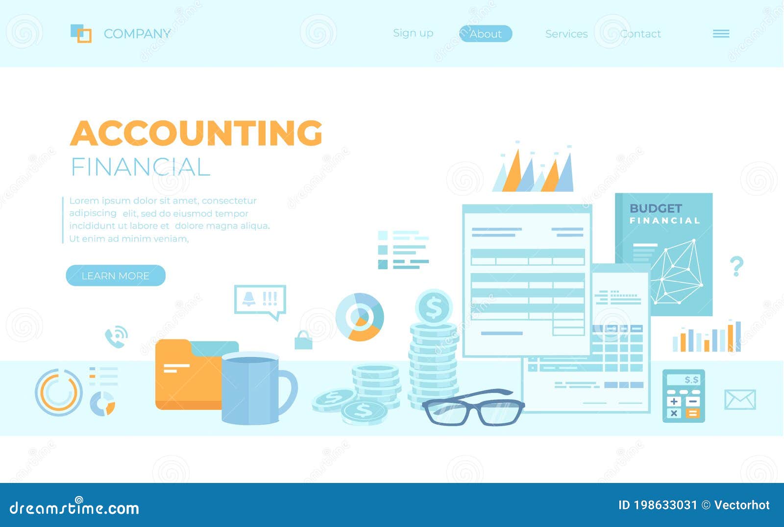 Accounting Concept. Financial Analysis, Tax Payment, Analytics, Data ...
