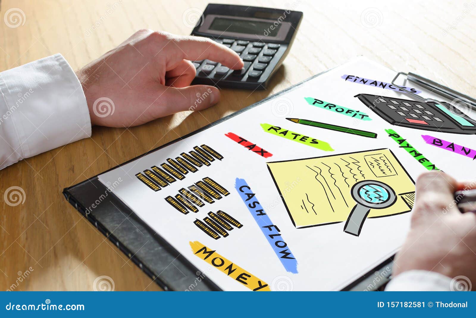 Accounting Concept on a Clipboard Stock Image - Image of profit, rates ...