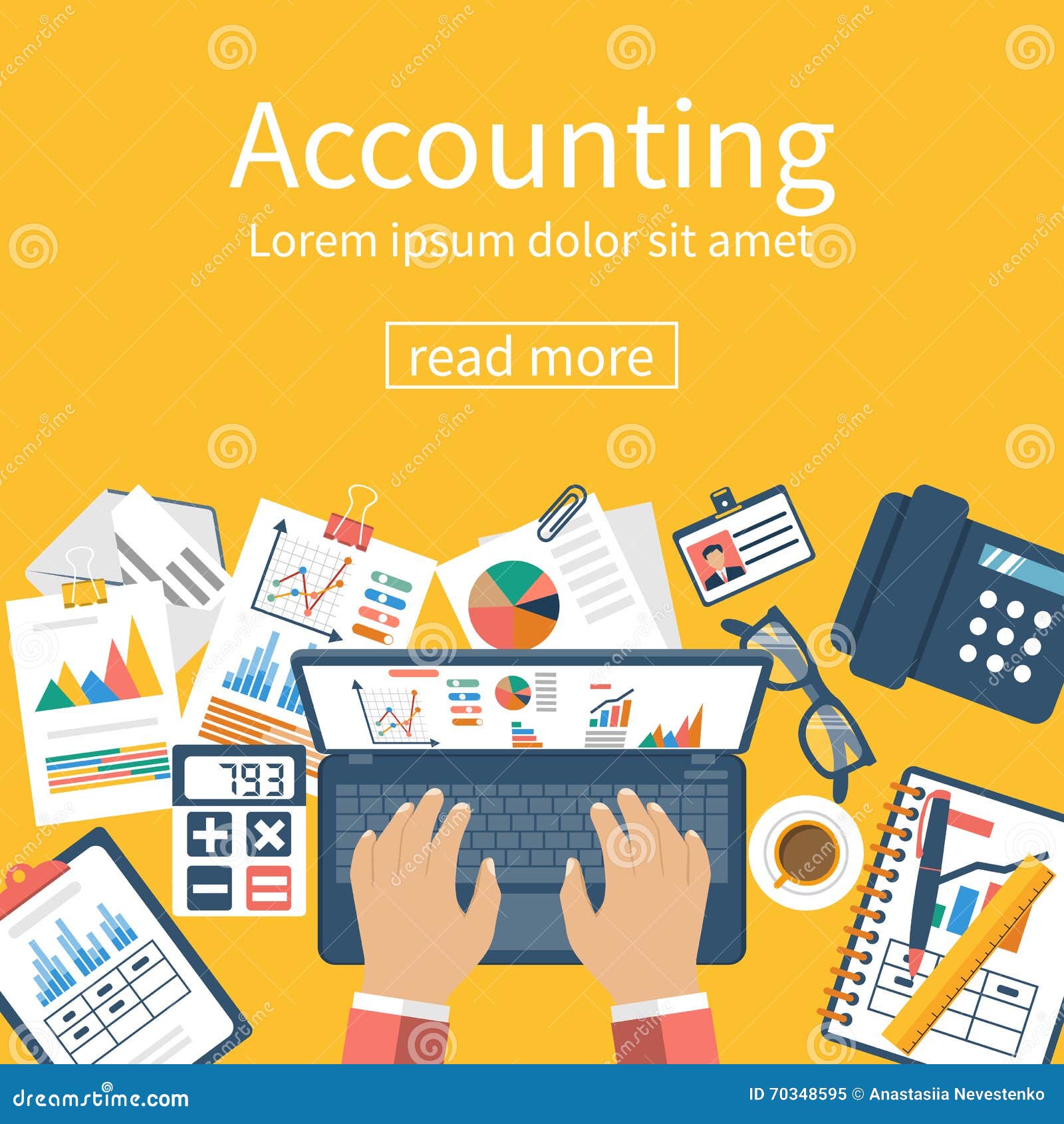 Accounting Concept. Organization Process. Stock Vector - Illustration ...