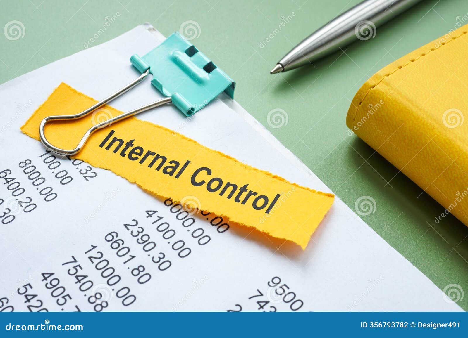 Accounting Documents Marked Internal Control. Corporate Compliance ...