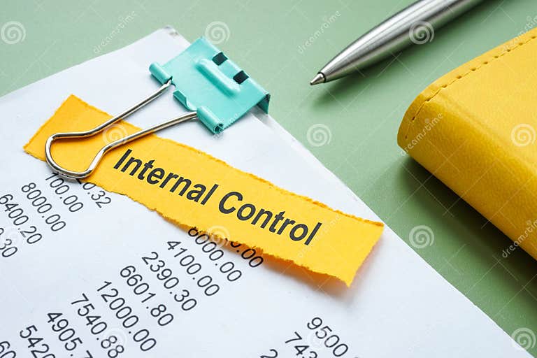 Accounting Documents Marked Internal Control. Corporate Compliance ...