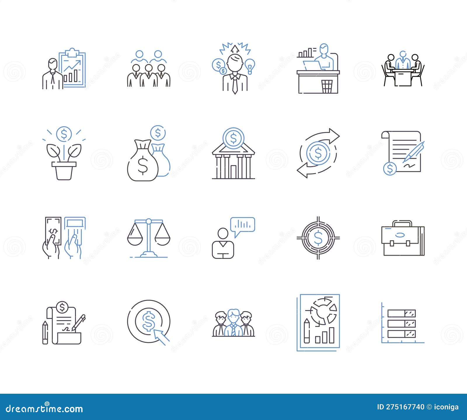 Accounting and Documents Outline Icons Collection. Accounting ...