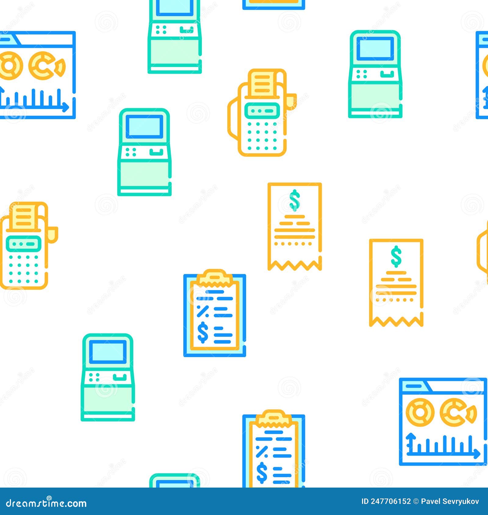Accounting and Finance Vector Seamless Pattern Stock Vector ...