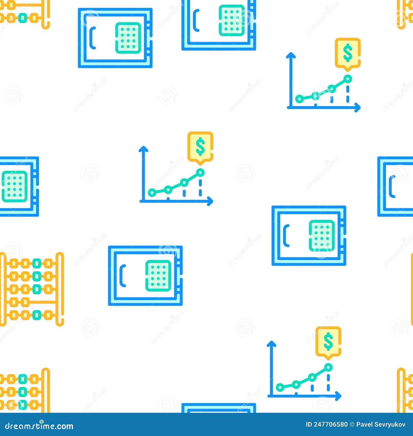Accounting and Finance Vector Seamless Pattern Stock Illustration ...