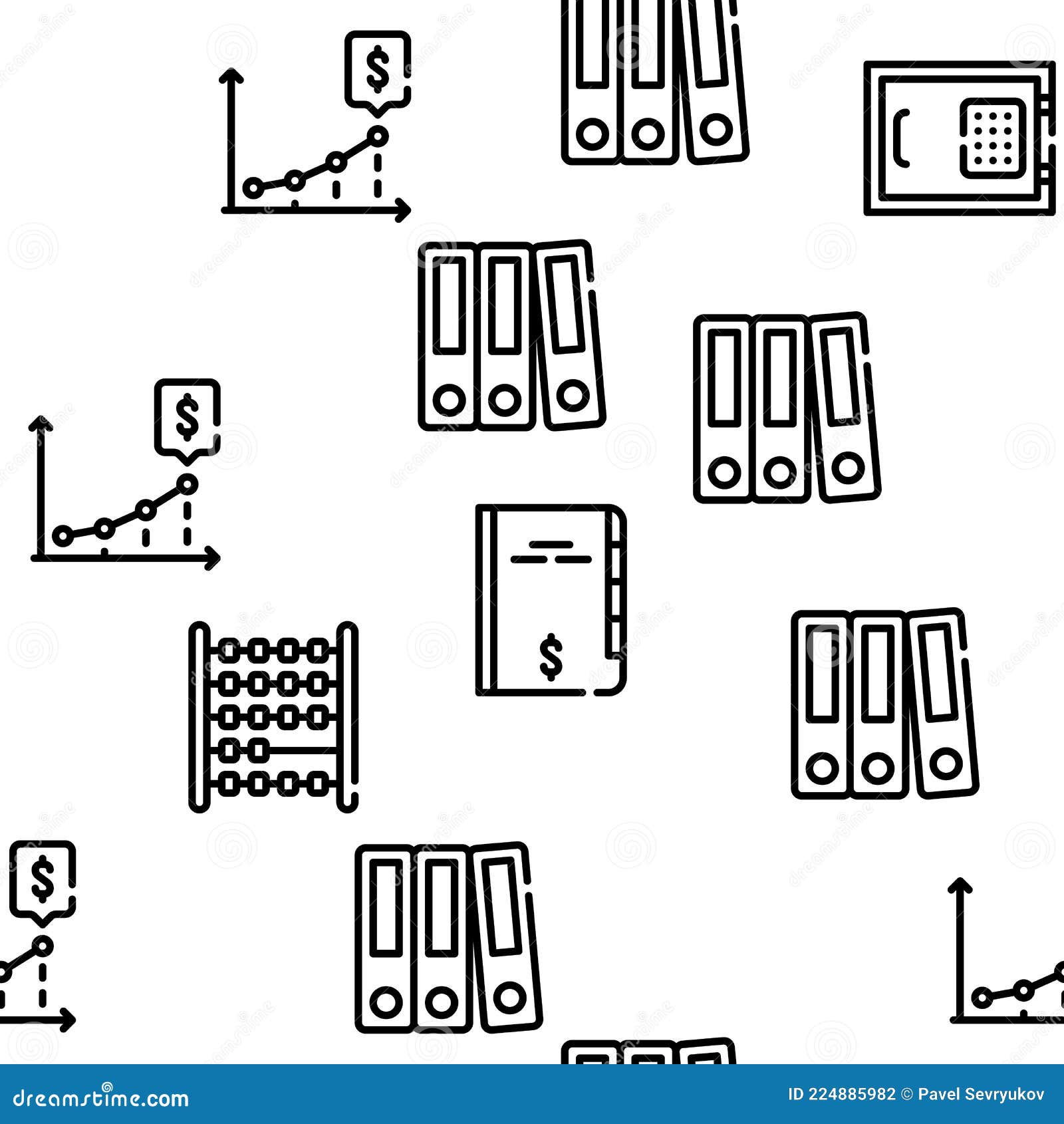 Accounting and Finance Vector Seamless Pattern Stock Vector ...