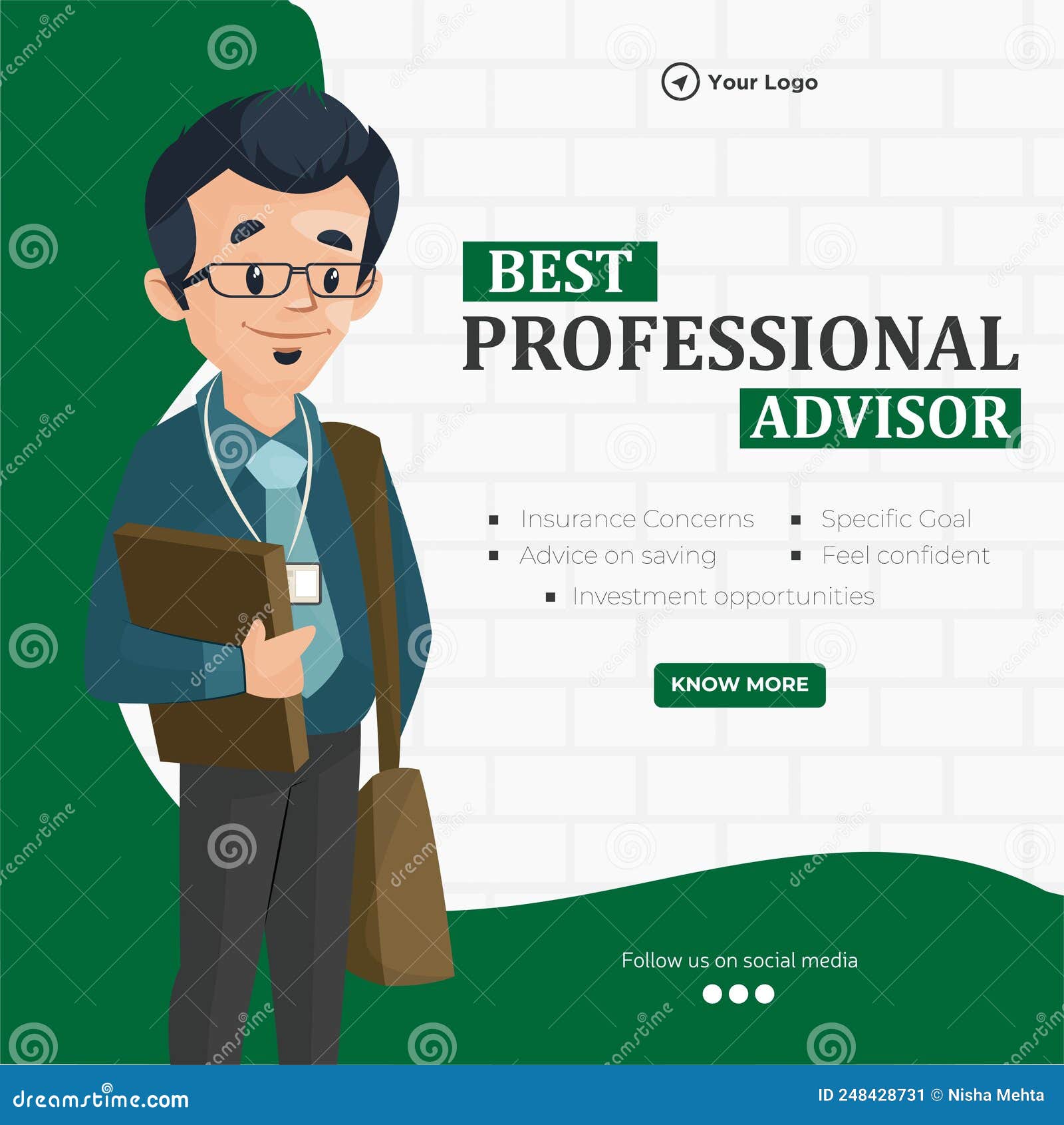 We Provide You the Best Professional Advisor Banner Stock Vector ...