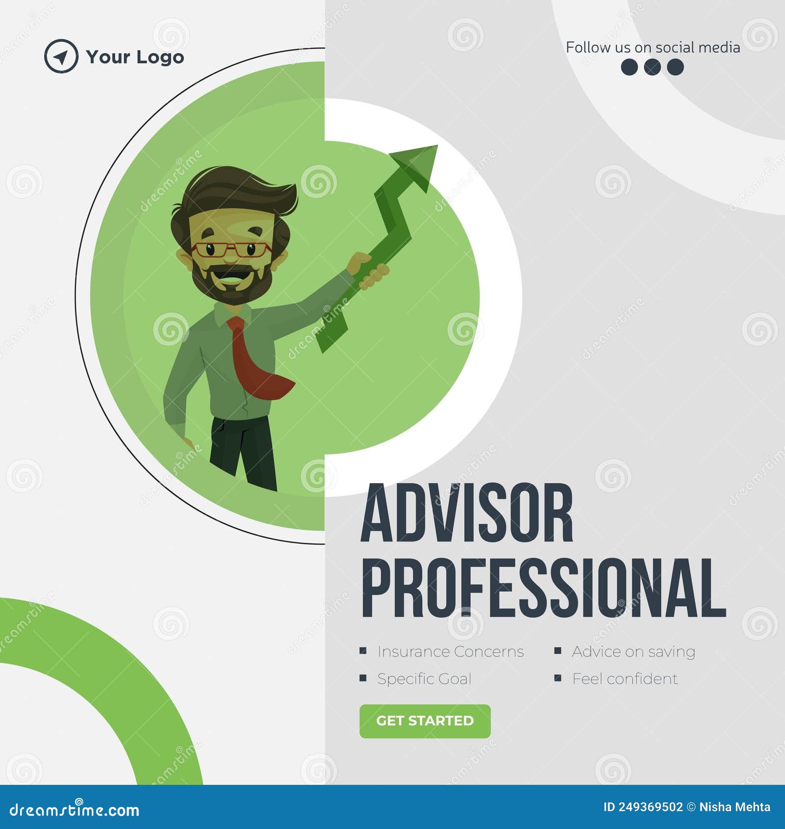 Advisor Professional Banner Design Template Stock Vector - Illustration ...