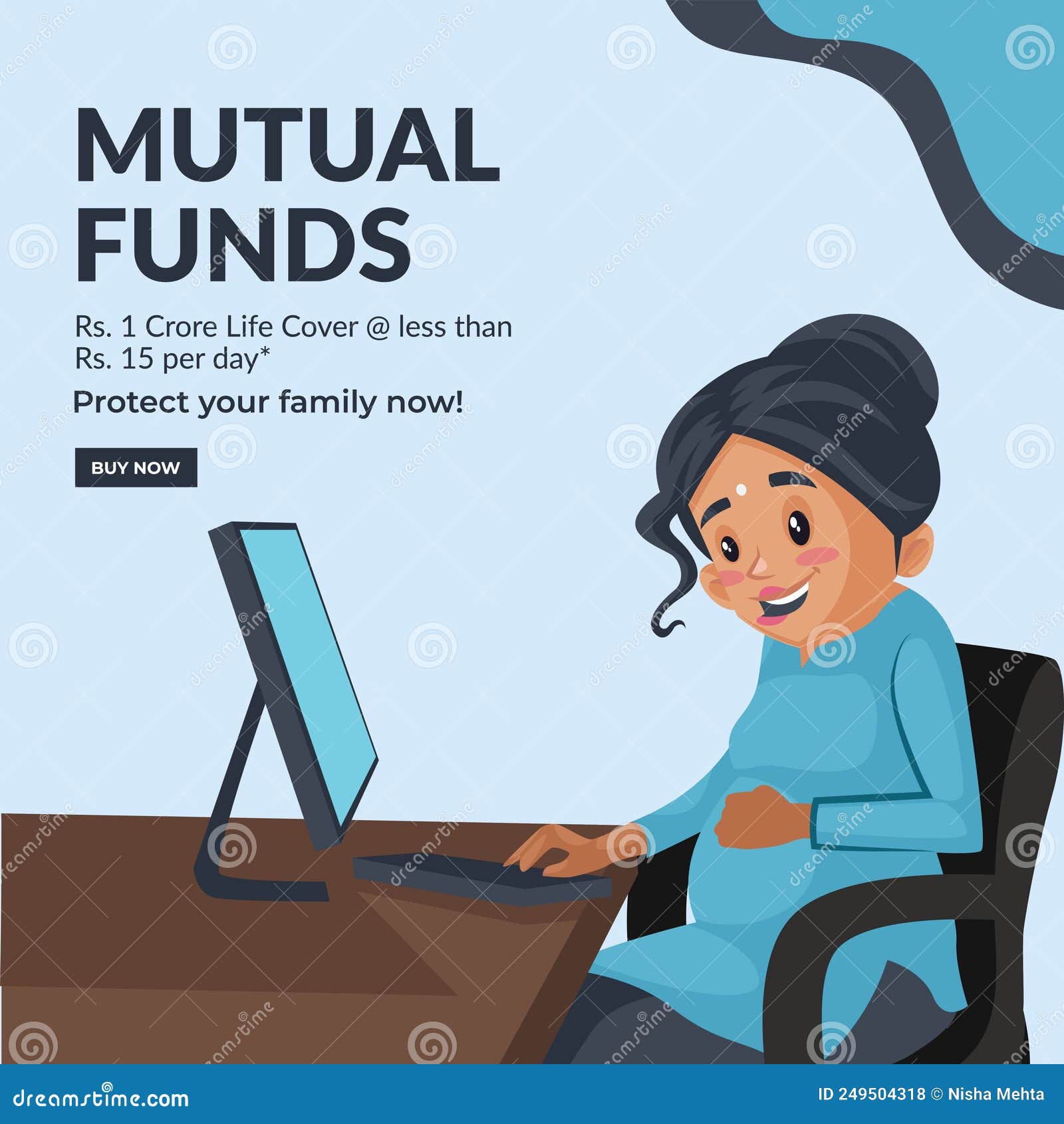 Mutual Funds Cartoon Style Banner Design Stock Vector - Illustration of ...
