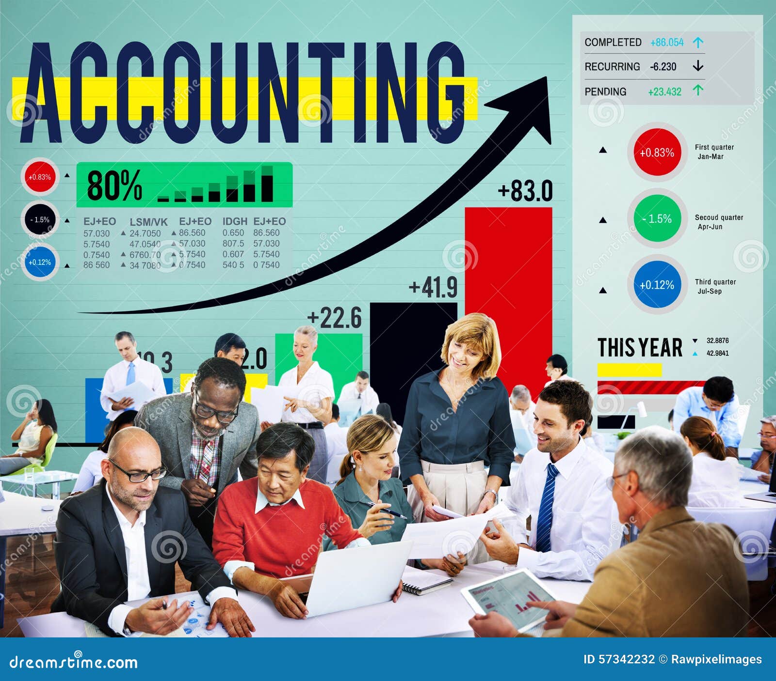 Accounting Financial Bookkeeping Budget Management Concept Stock Photo ...