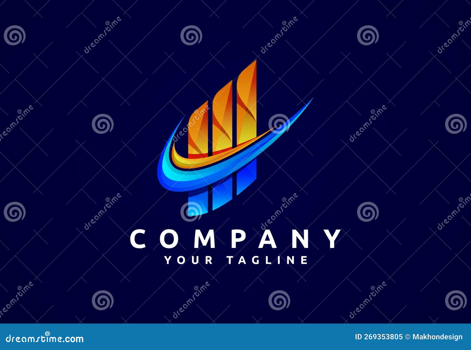 Accounting Financial Gradient Logo, Financial Advisors Logo Design ...
