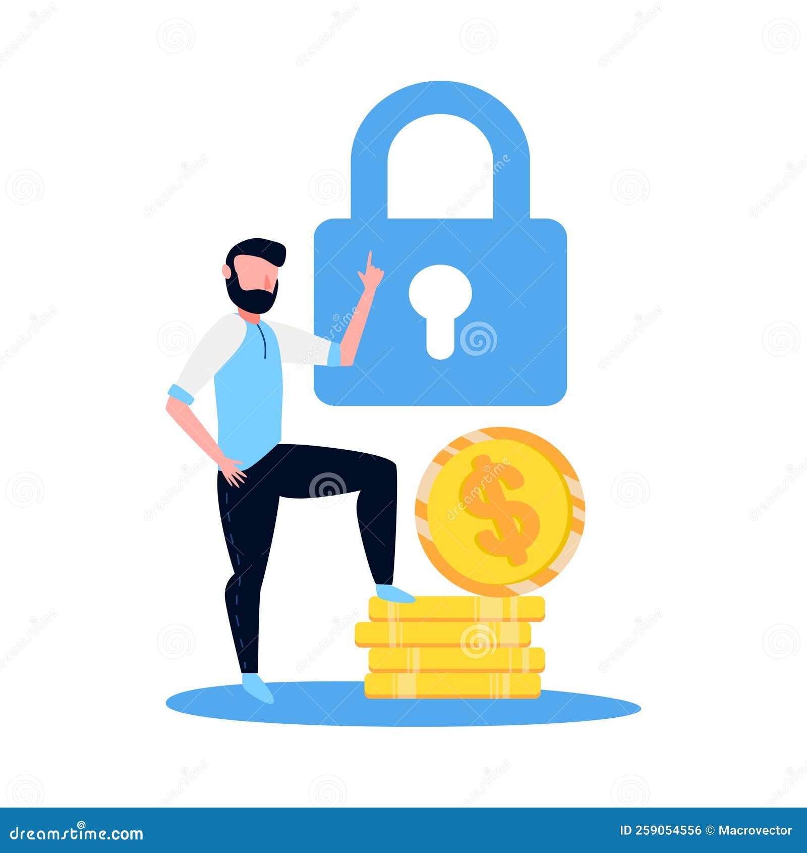 Accounting Flat Icon stock vector. Illustration of statistic - 259054556