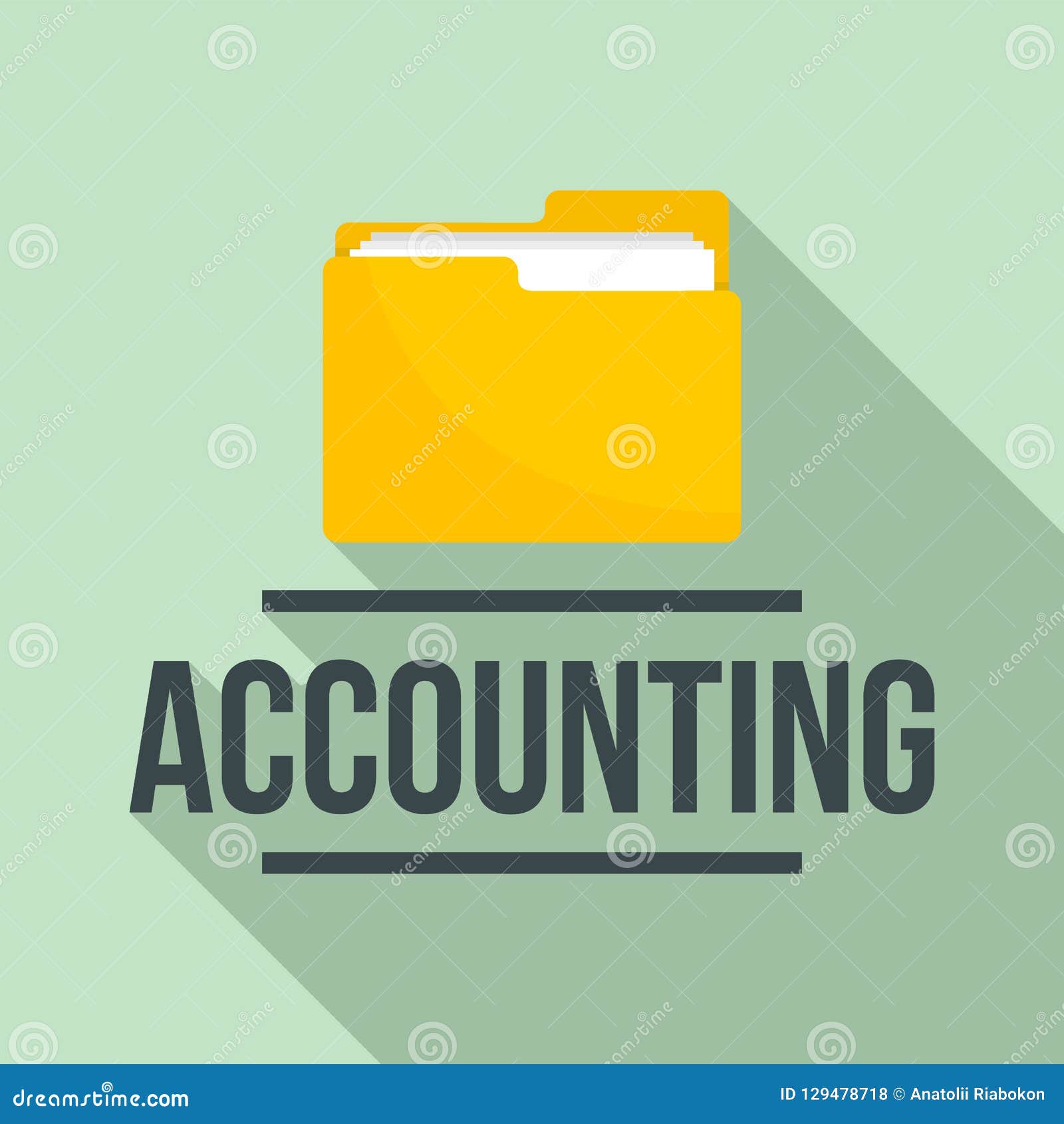 Folder Logo, Stamp. Accounting Binder Vector Illustration ...