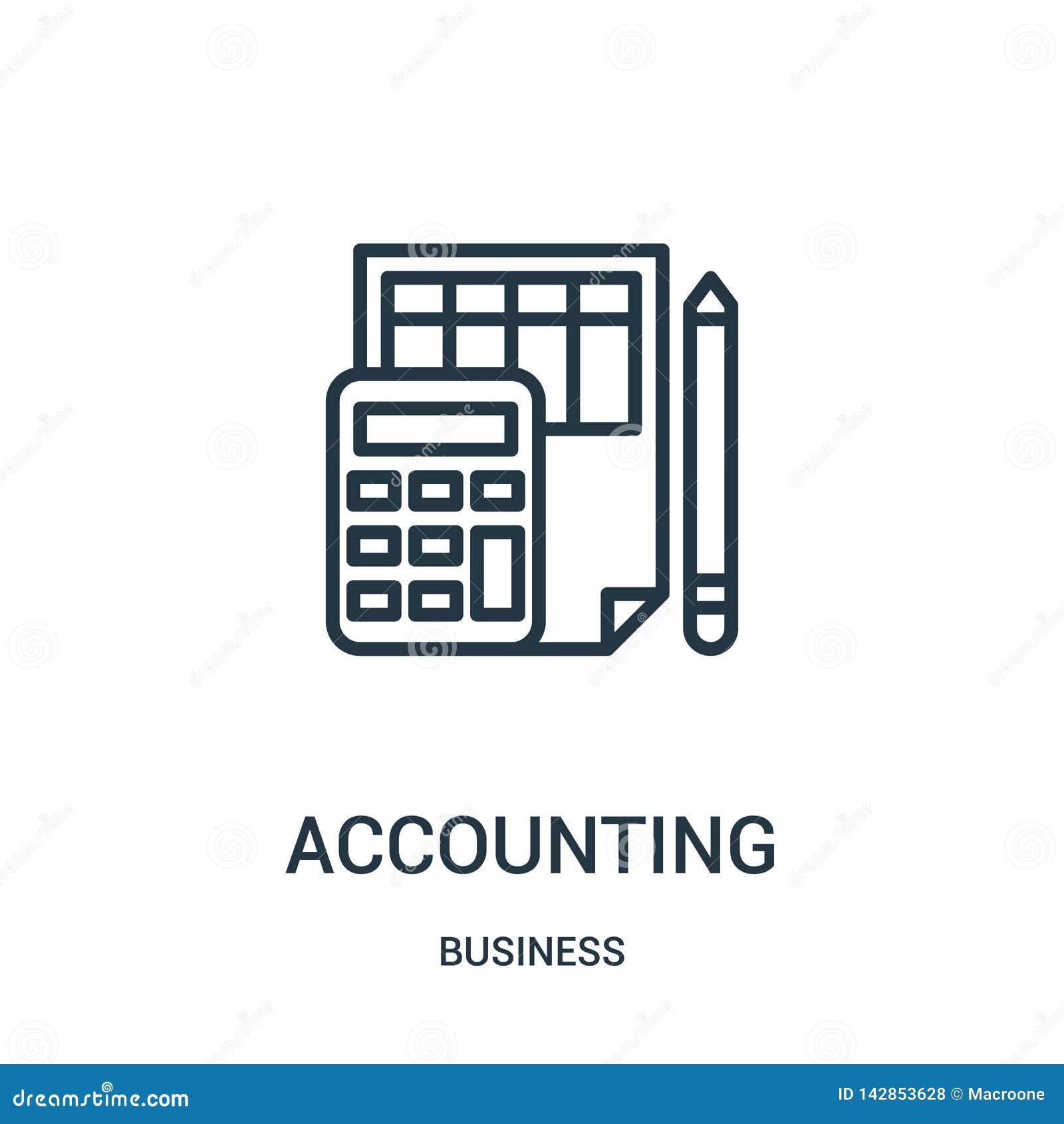 Accounting Icon Vector from Business Collection. Thin Line Accounting ...