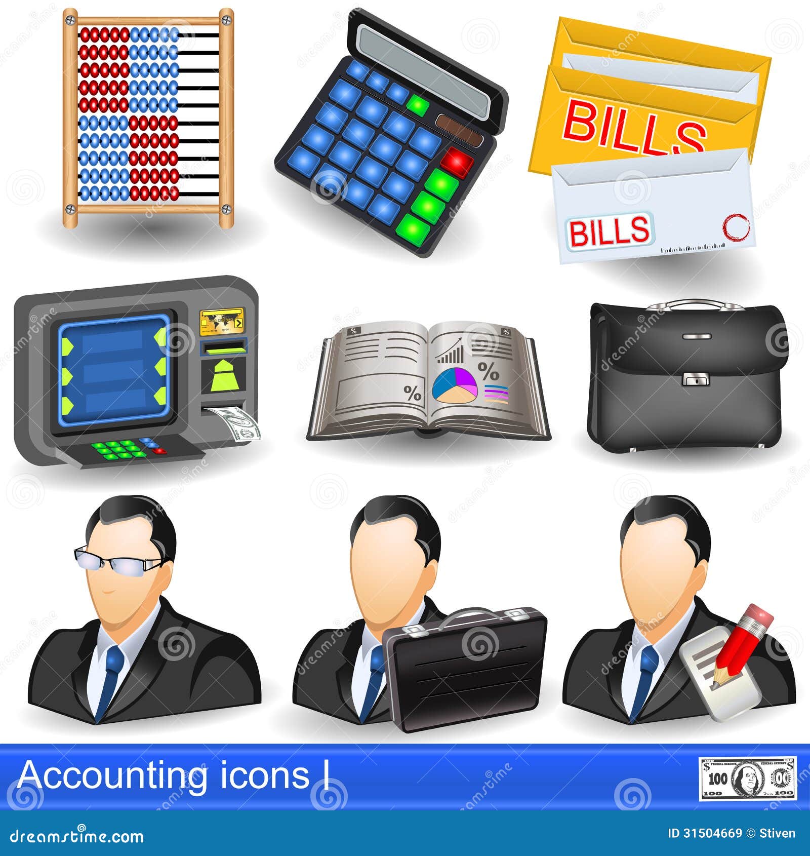 Accounting icons stock vector. Illustration of business - 31504669