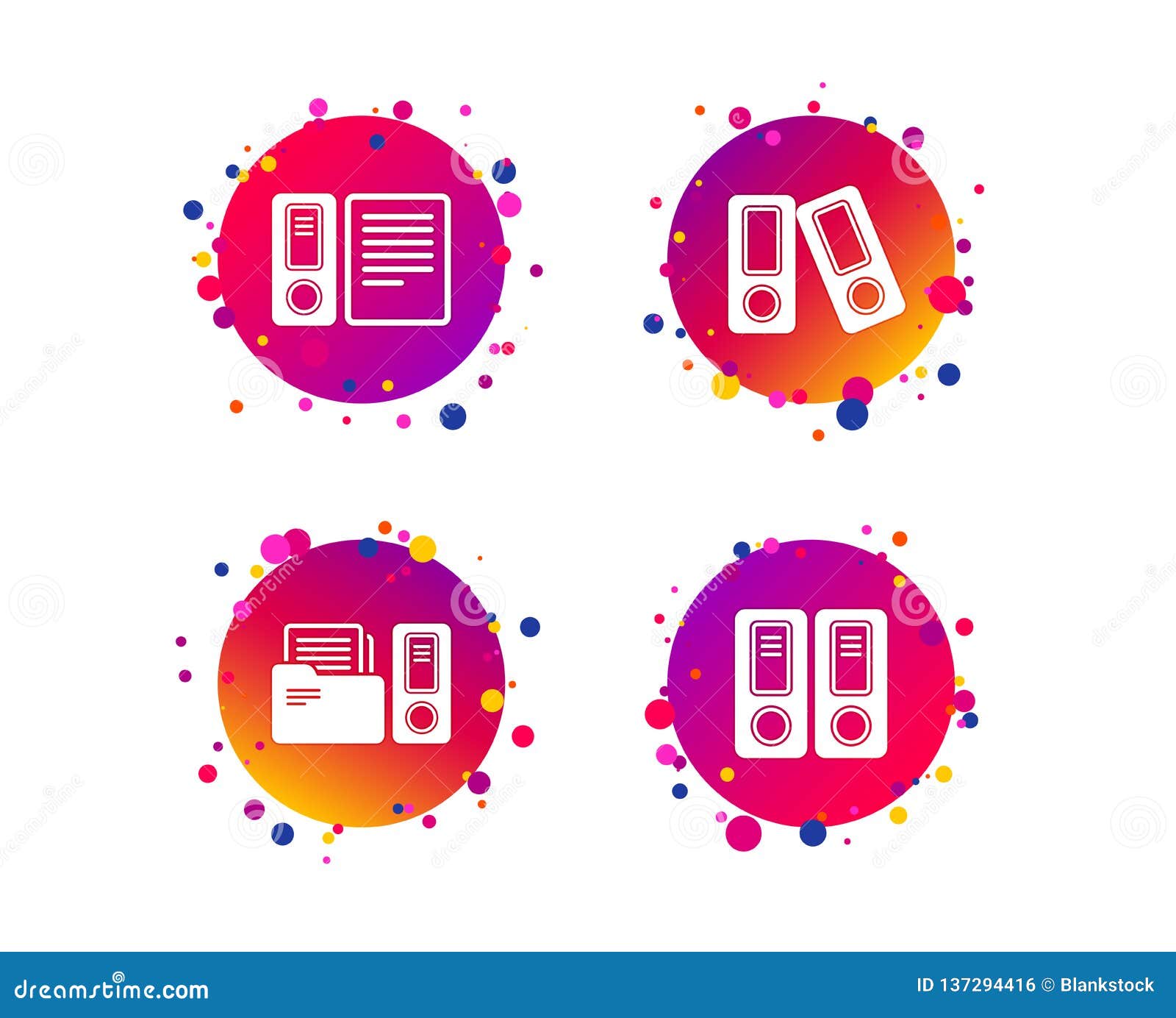 Accounting Icons. Document Storage in Folders. Vector Stock Vector ...