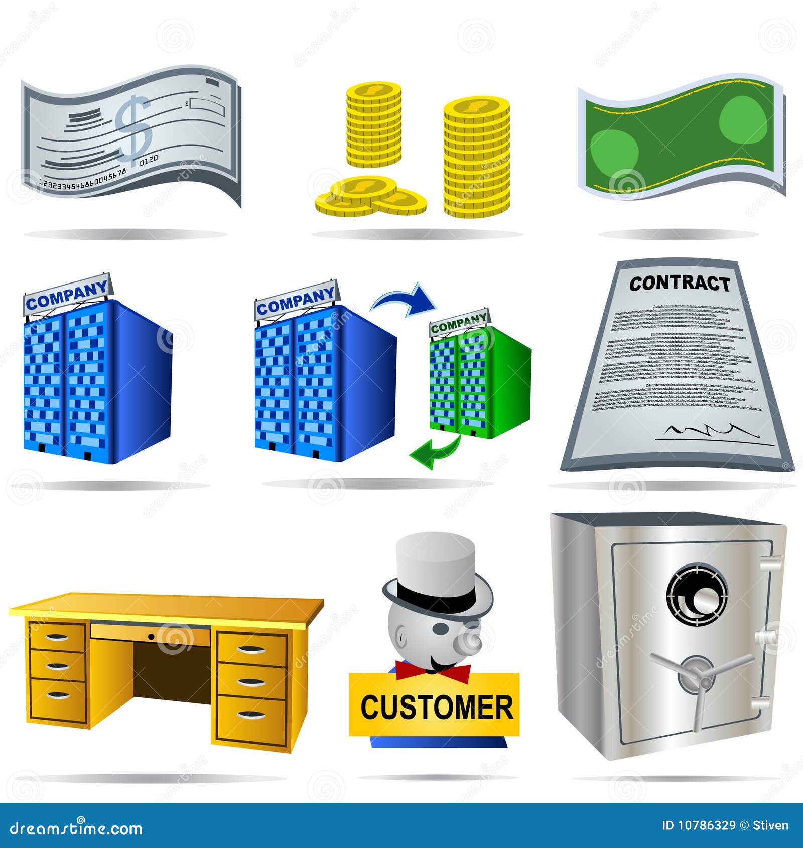 Accounting Icons Cartoon Vector | CartoonDealer.com #14584317