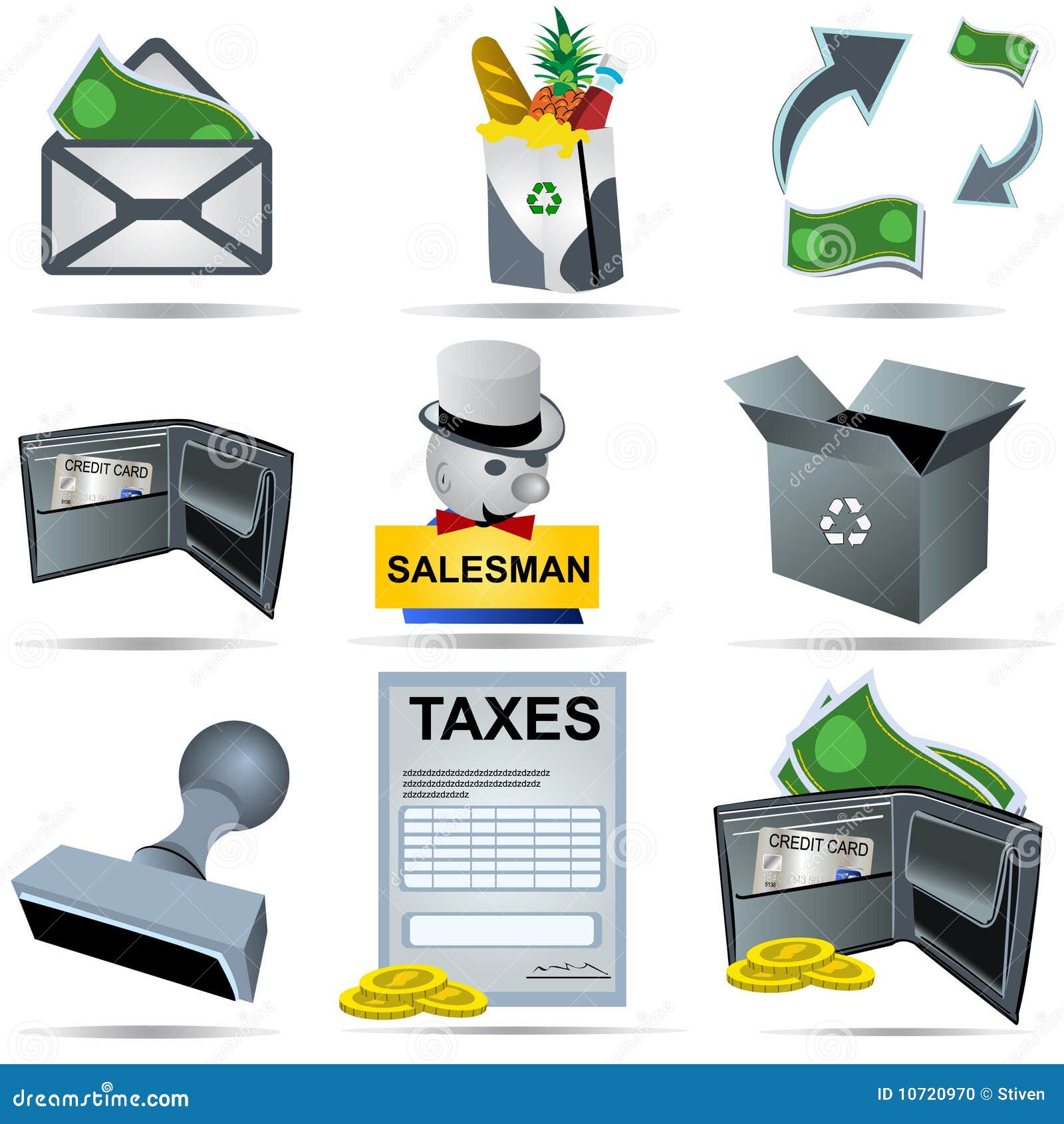 Accounting Icons Cartoon Vector | CartoonDealer.com #14584317