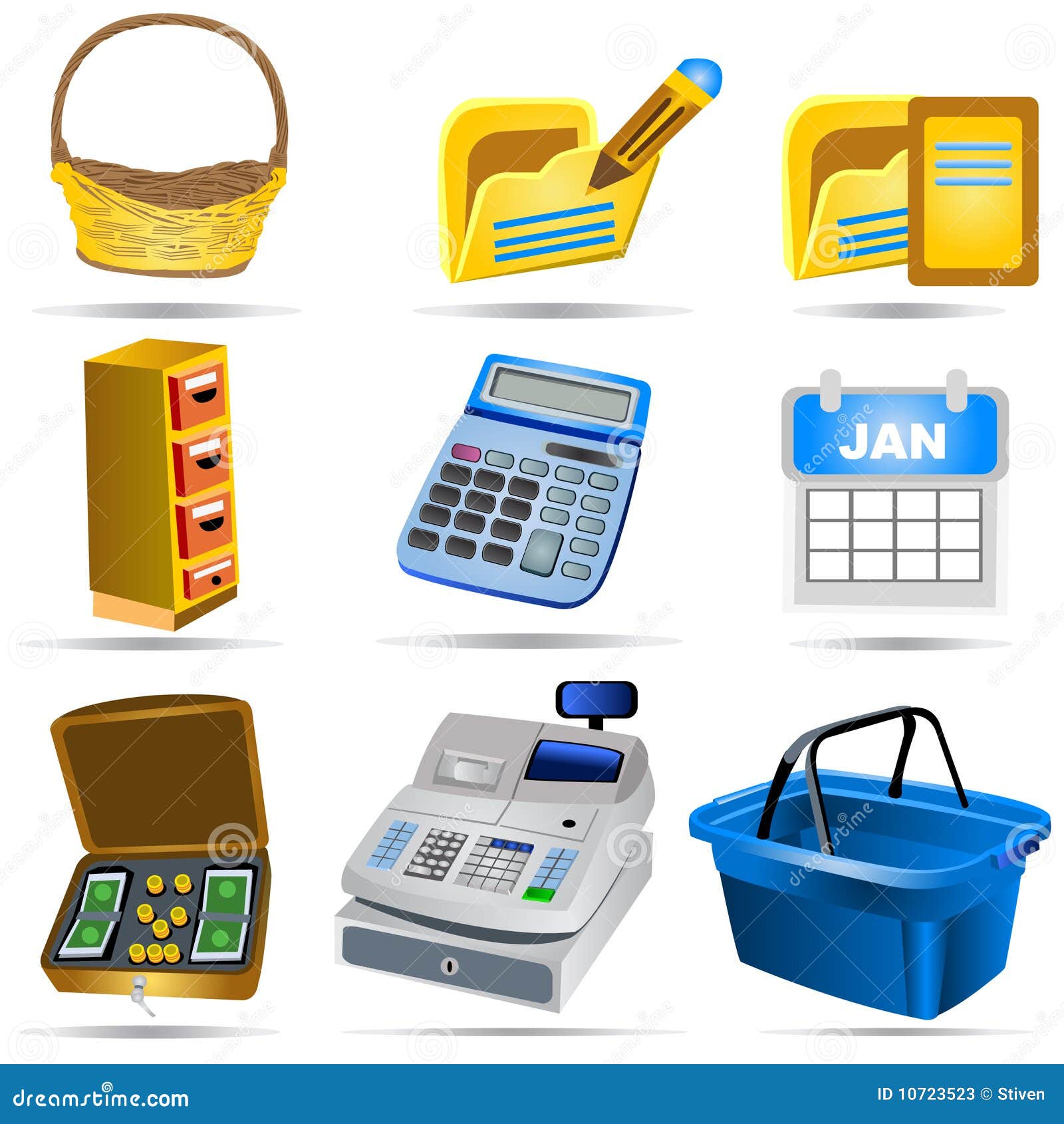 Accounting Icons Set 5 Stock Photos - Image: 10723523