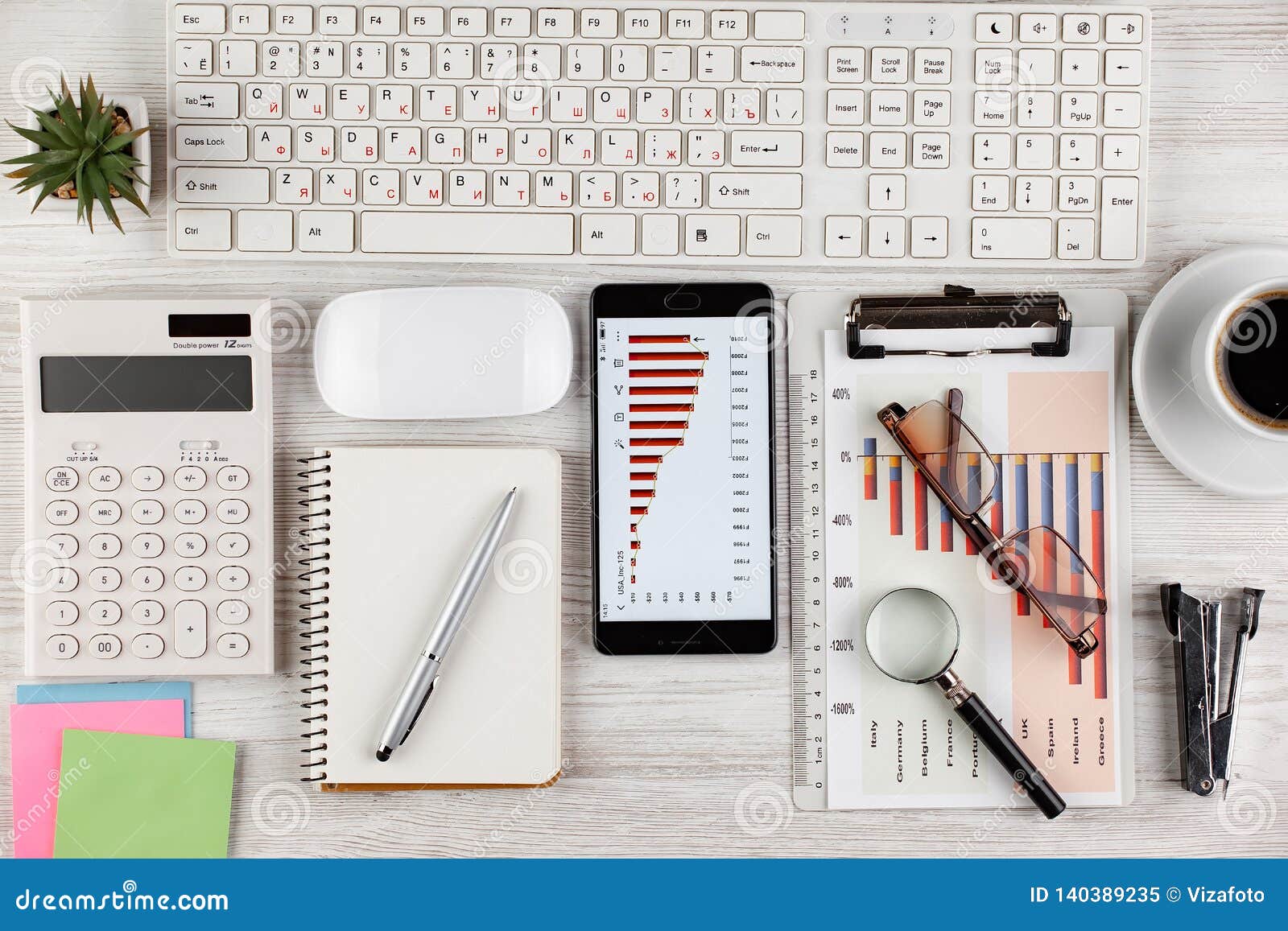 Accounting stock image. Image of white, workplace, desk - 140389235