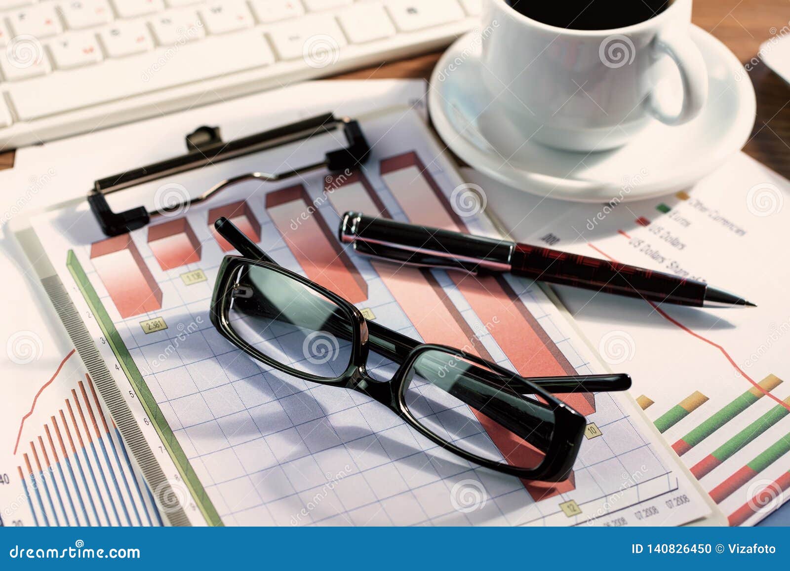 Accounting stock photo. Image of financial, desk, keyboard - 140826450