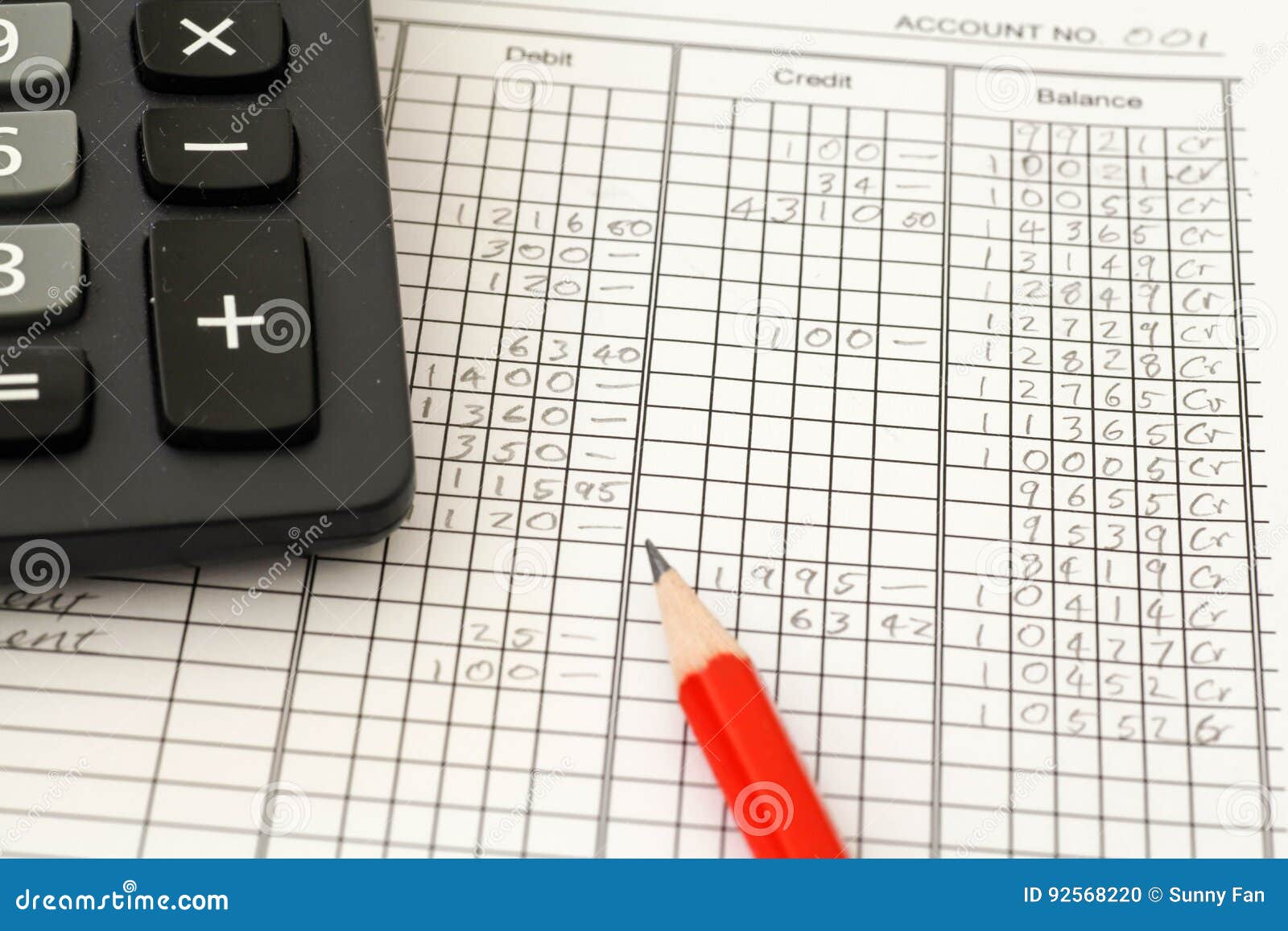 Accounting Ledger stock photo. Image of bookkeeping, ledger - 92568220