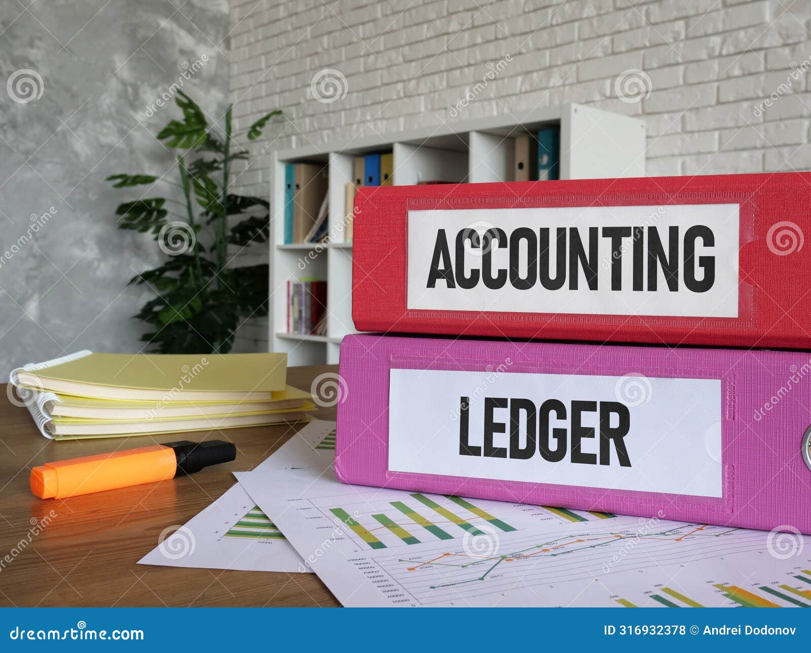 Accounting Ledger is Shown Using the Text Stock Photo - Image of ...