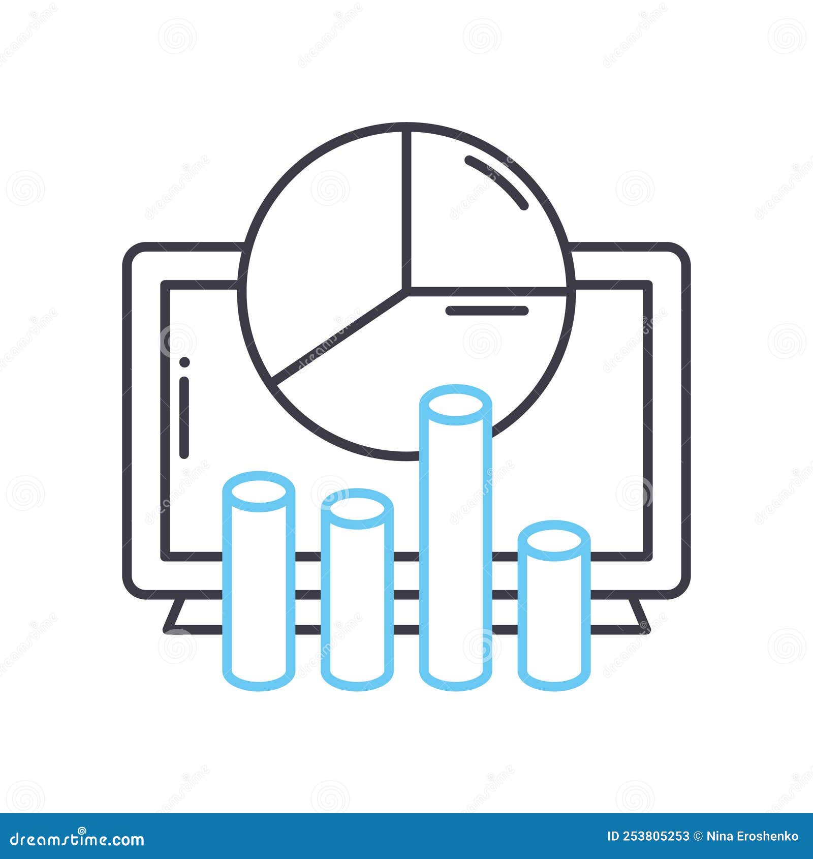 Accounting Line Icon, Outline Symbol, Vector Illustration, Concept Sign ... Accounting Line Icon, Outline Symbol, Vector Illustration, Concept Sign ...
