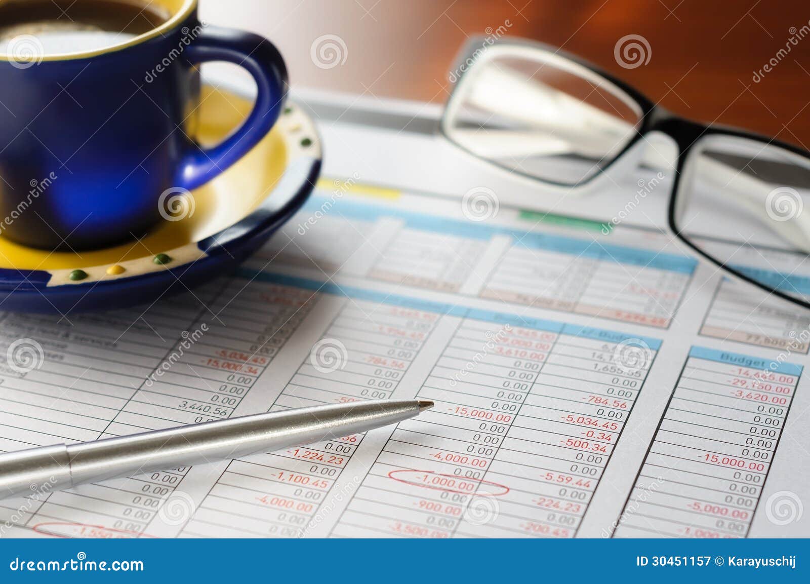 Accounting Module with Pen stock image. Image of budget - 30451157