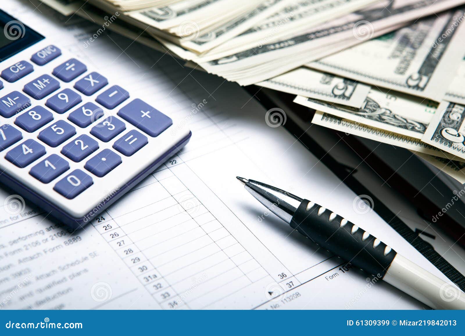 Accounting in the money stock image. Image of account - 61309399