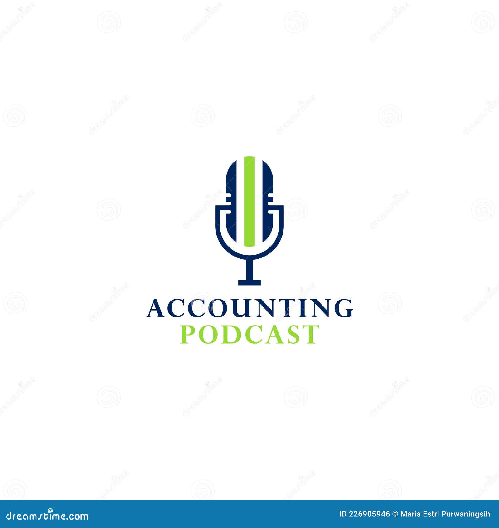 Accounting Podcast Logo Design Vector Stock Vector - Illustration of ...