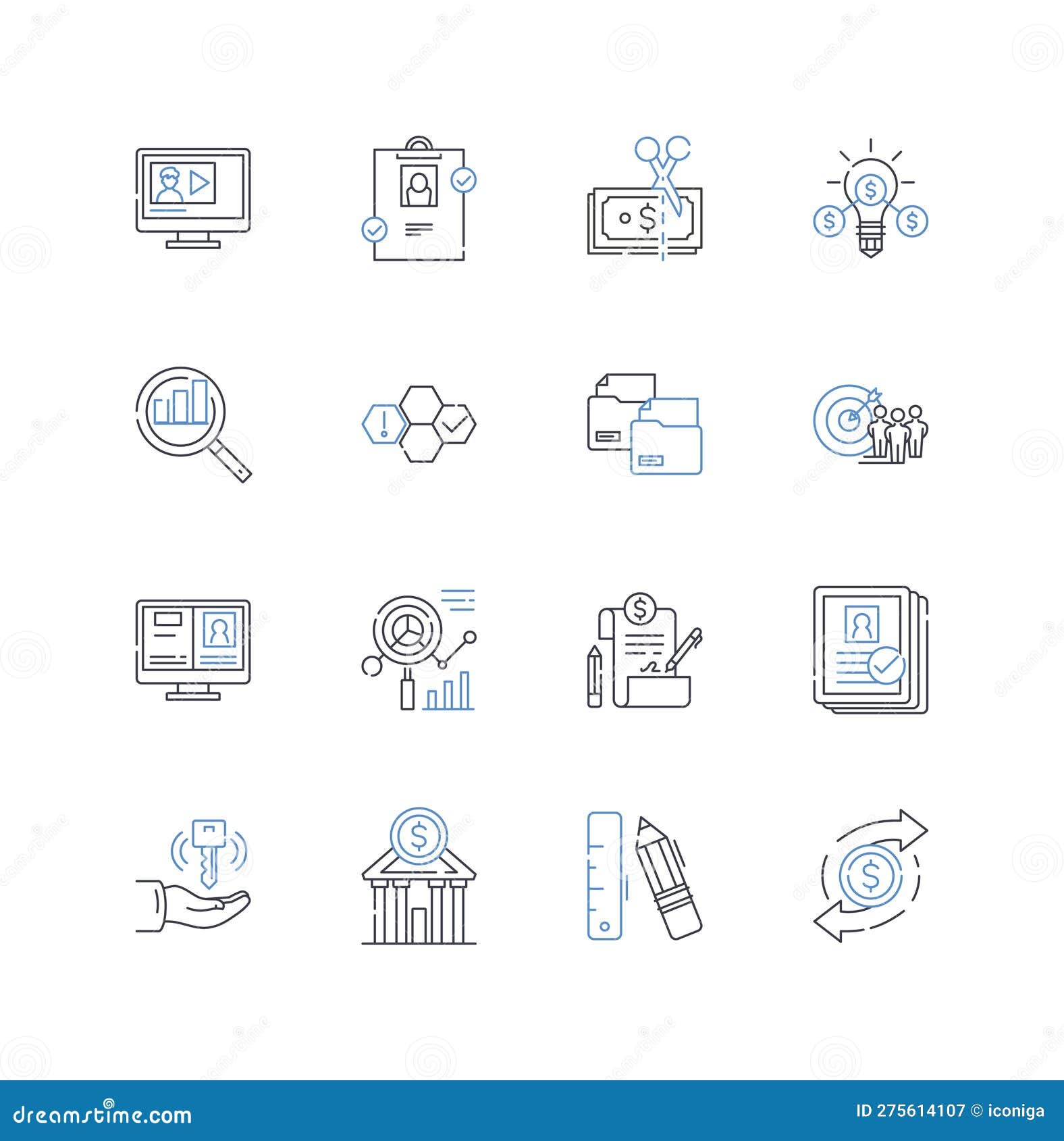 Accounting Principles Line Icons Collection. Double-entry, GAAP ... Accounting Principles Line Icons Collection. Double-entry, GAAP ...