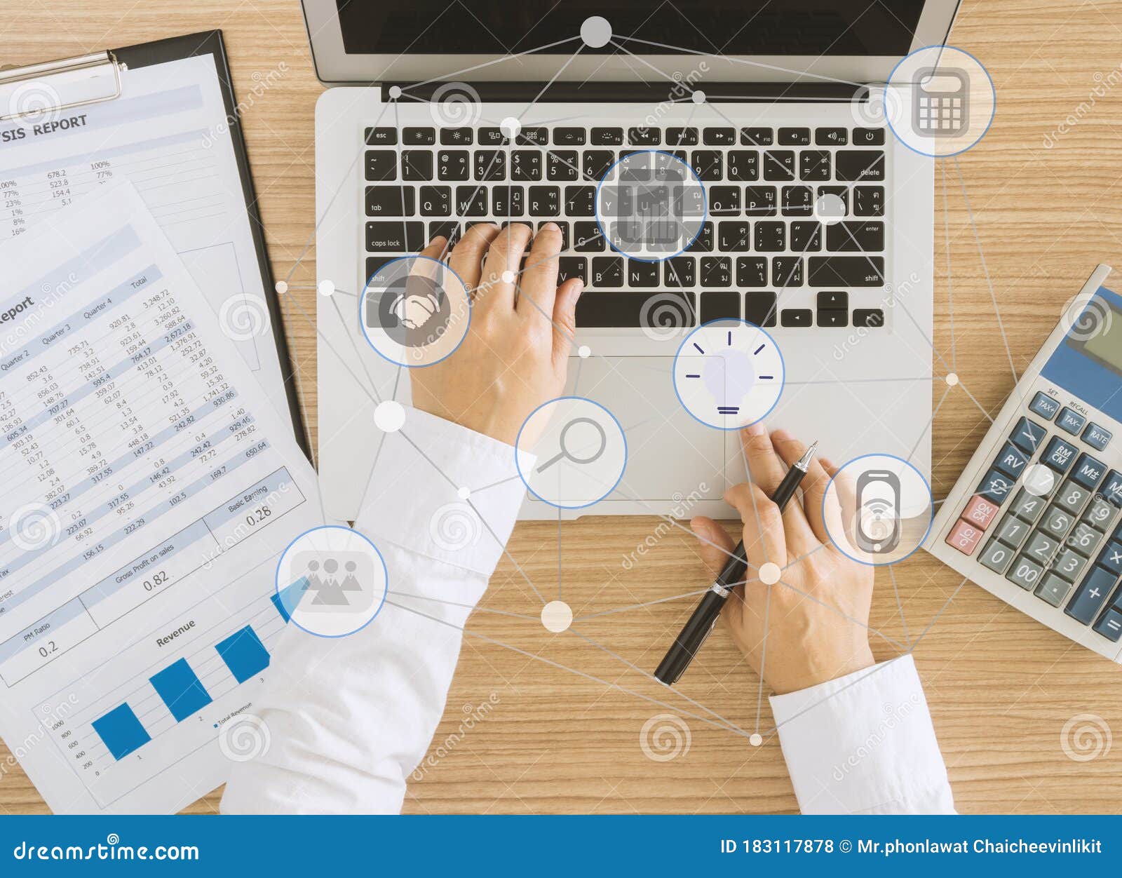 Accounting project stock photo. Image of laptop, marketing - 183117878