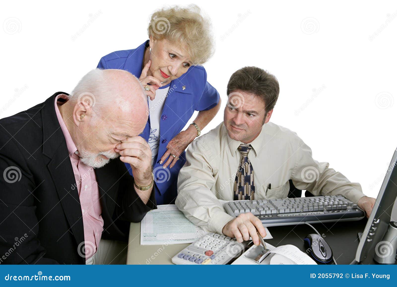 Accounting Series - Financial Worries Stock Photo - Image of isolated ...