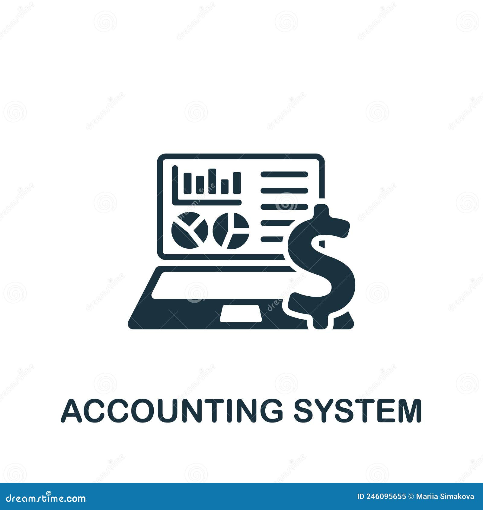 Accounting System Icon. Monochrome Simple Accounting Icon for Templates ...