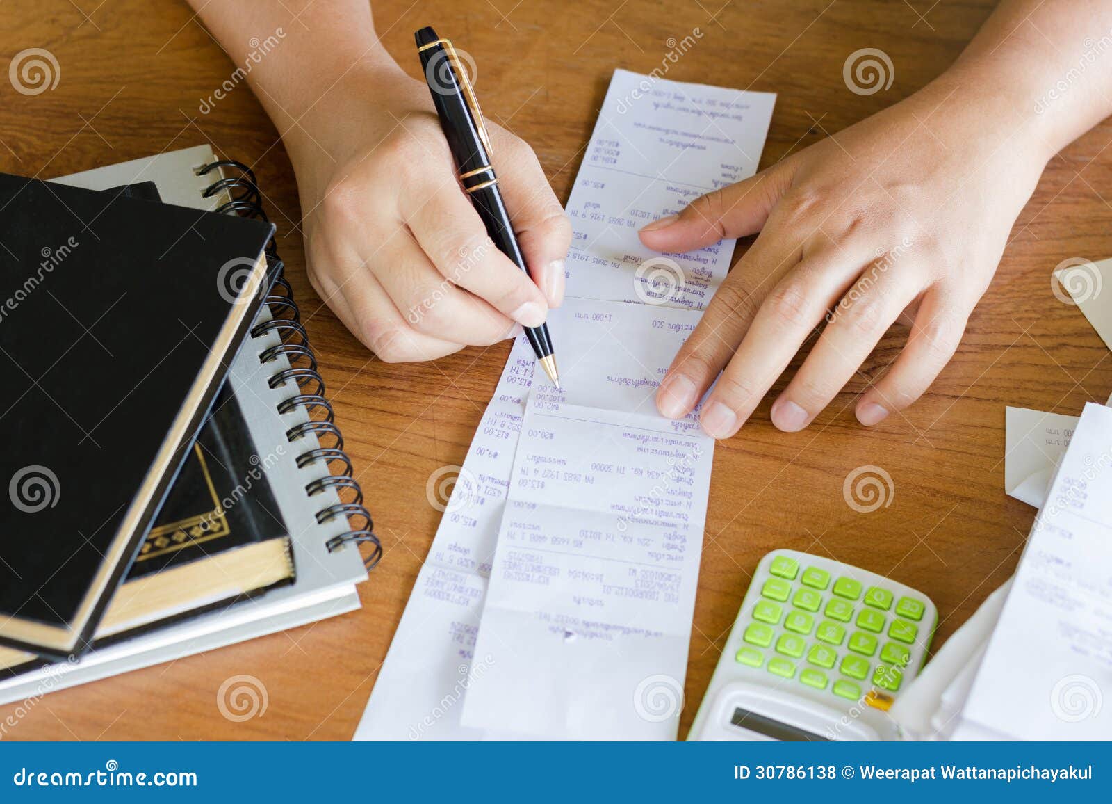 Accounting on table stock photo. Image of equipment, finance - 30786138