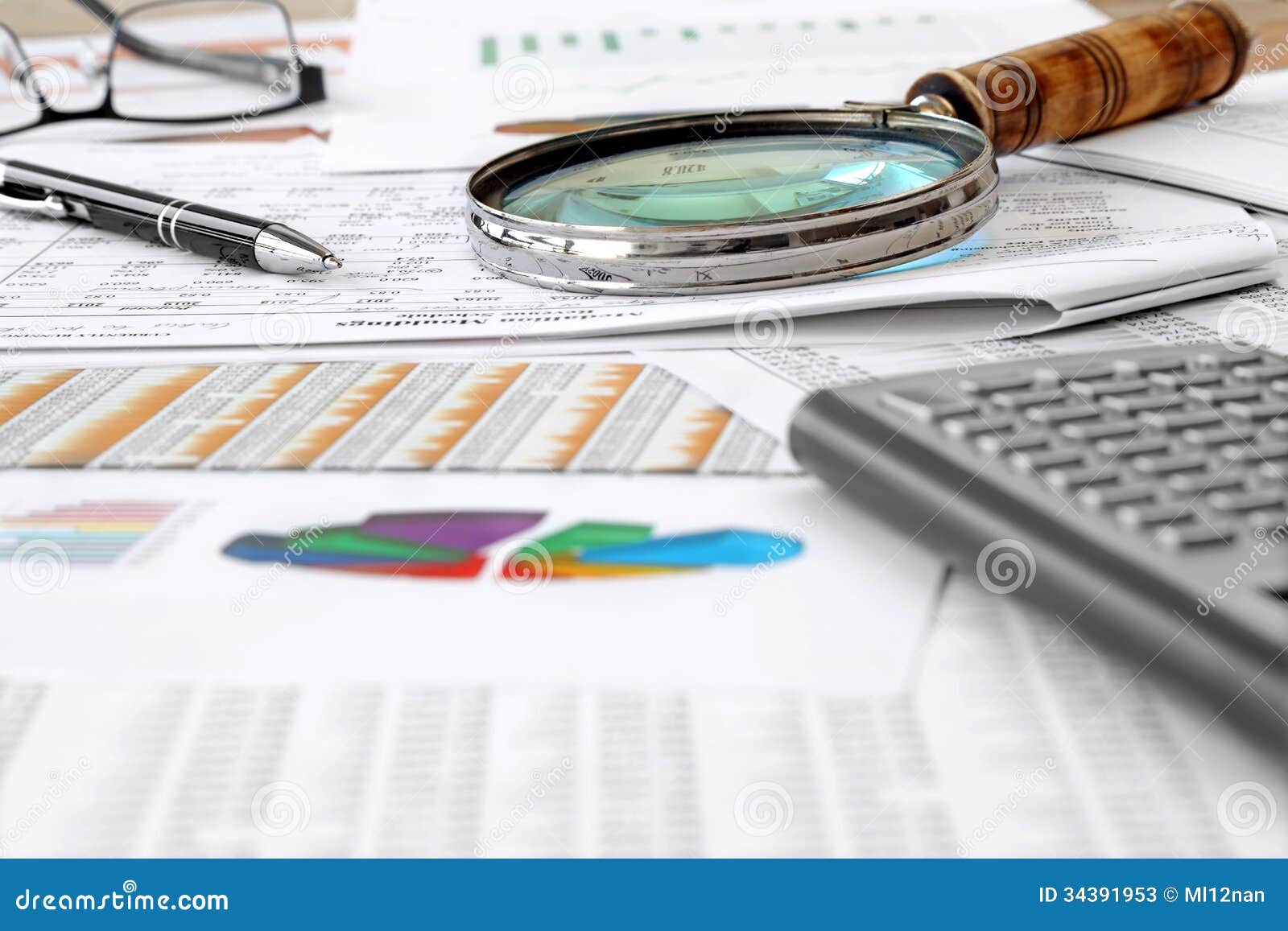 Accounting Table stock image. Image of calculate, bankrupt - 34391953