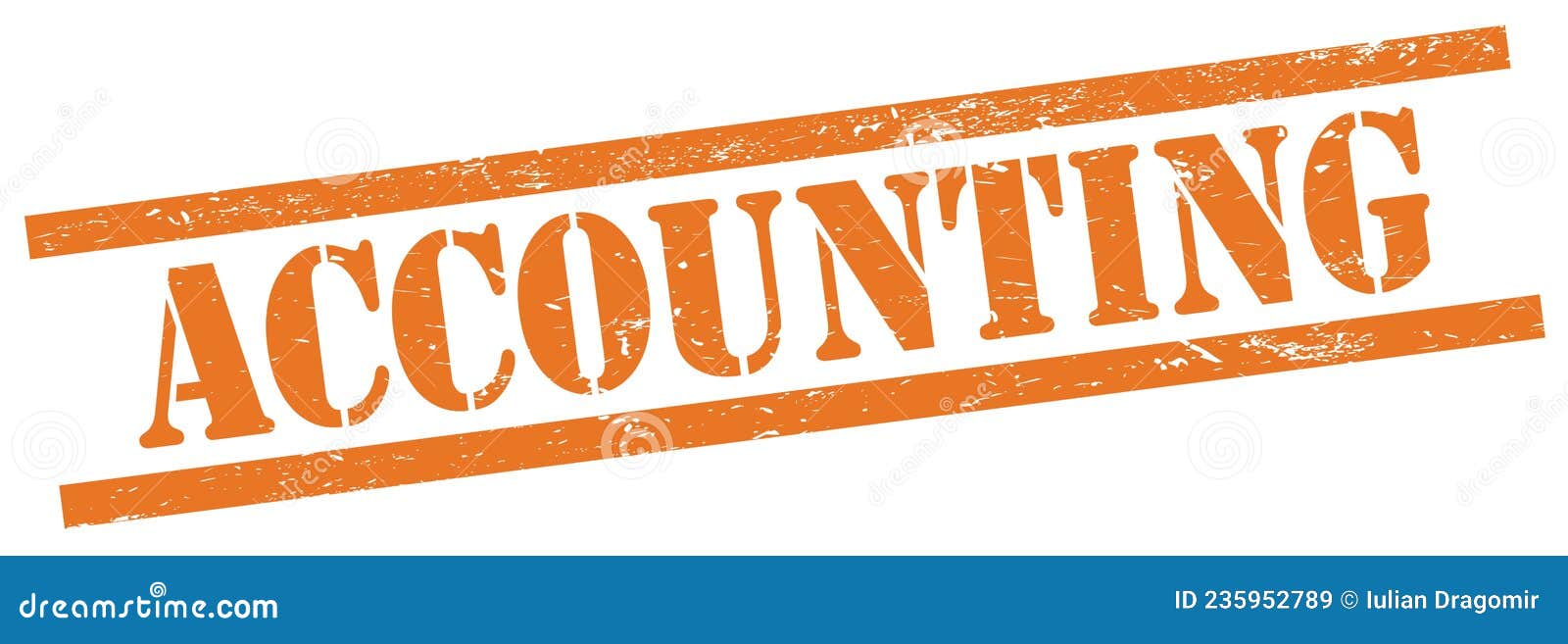 ACCOUNTING Text on Orange Grungy Rectangle Stamp Stock Illustration ...