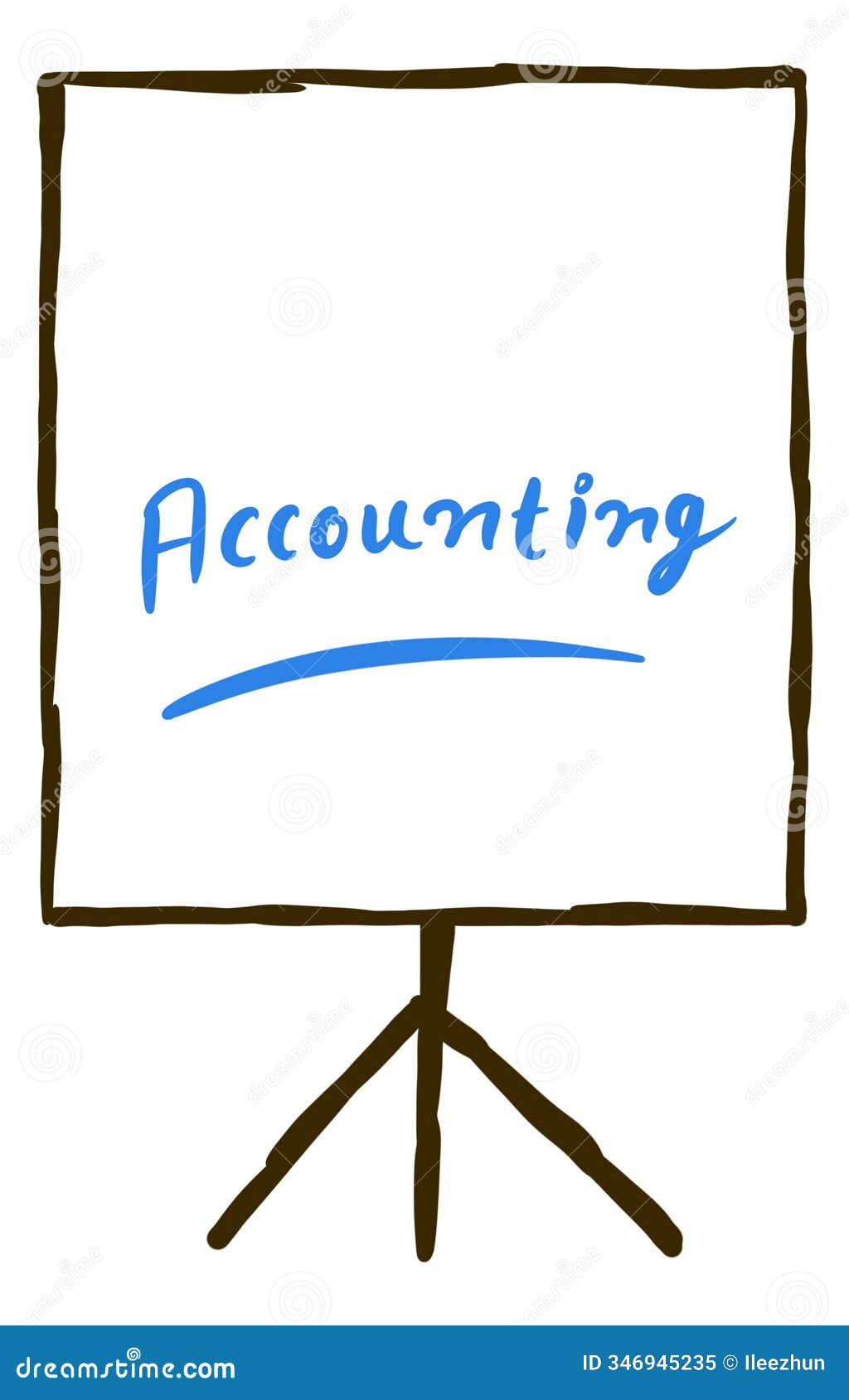 Accounting White Board Stand Presentation Text Stock Illustration ...