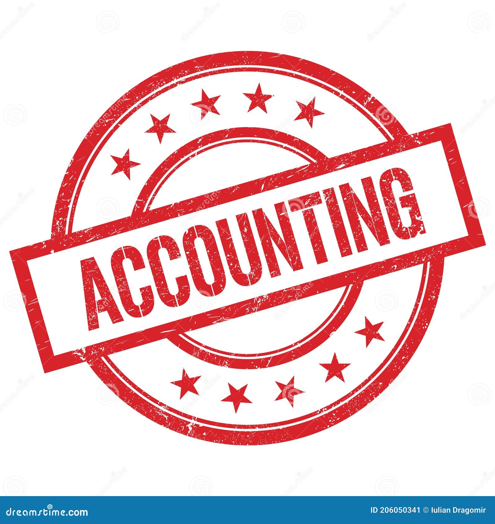 ACCOUNTING Text Written on Red Vintage Round Stamp Stock Illustration ...