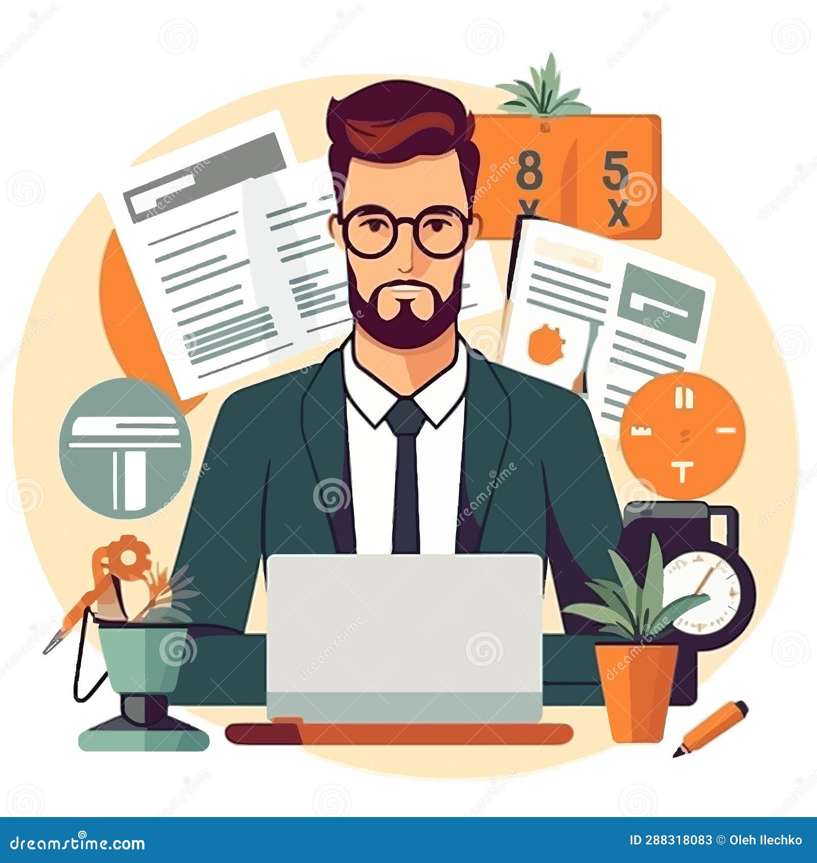 Accounting Vector Flat Minimalistic Isolated Illustration Stock ...