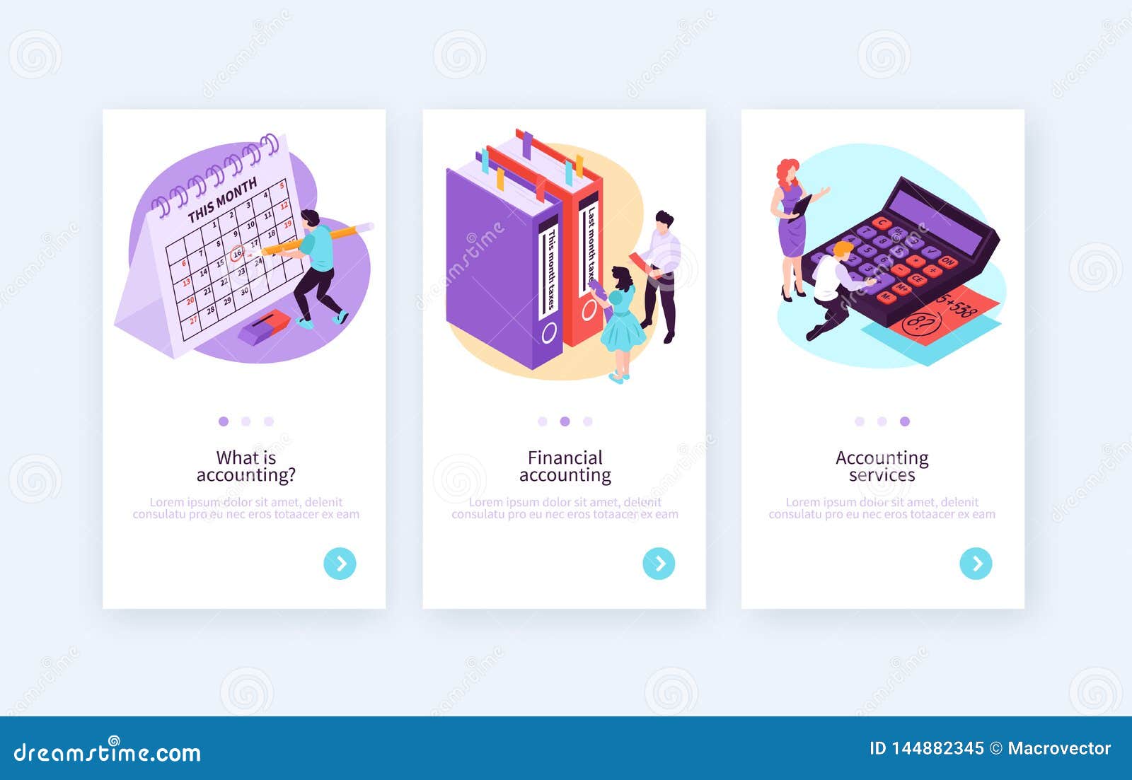 Accounting Vertical Banners Set Stock Vector - Illustration of credit ...