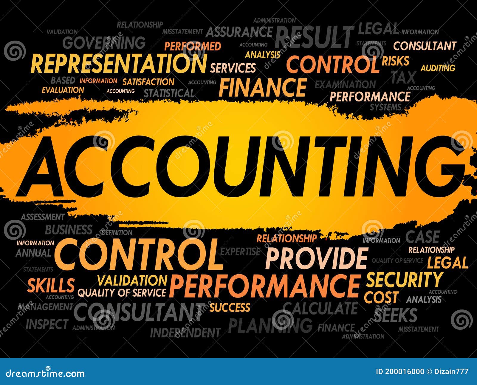 ACCOUNTING word cloud stock illustration. Illustration of auditor ...
