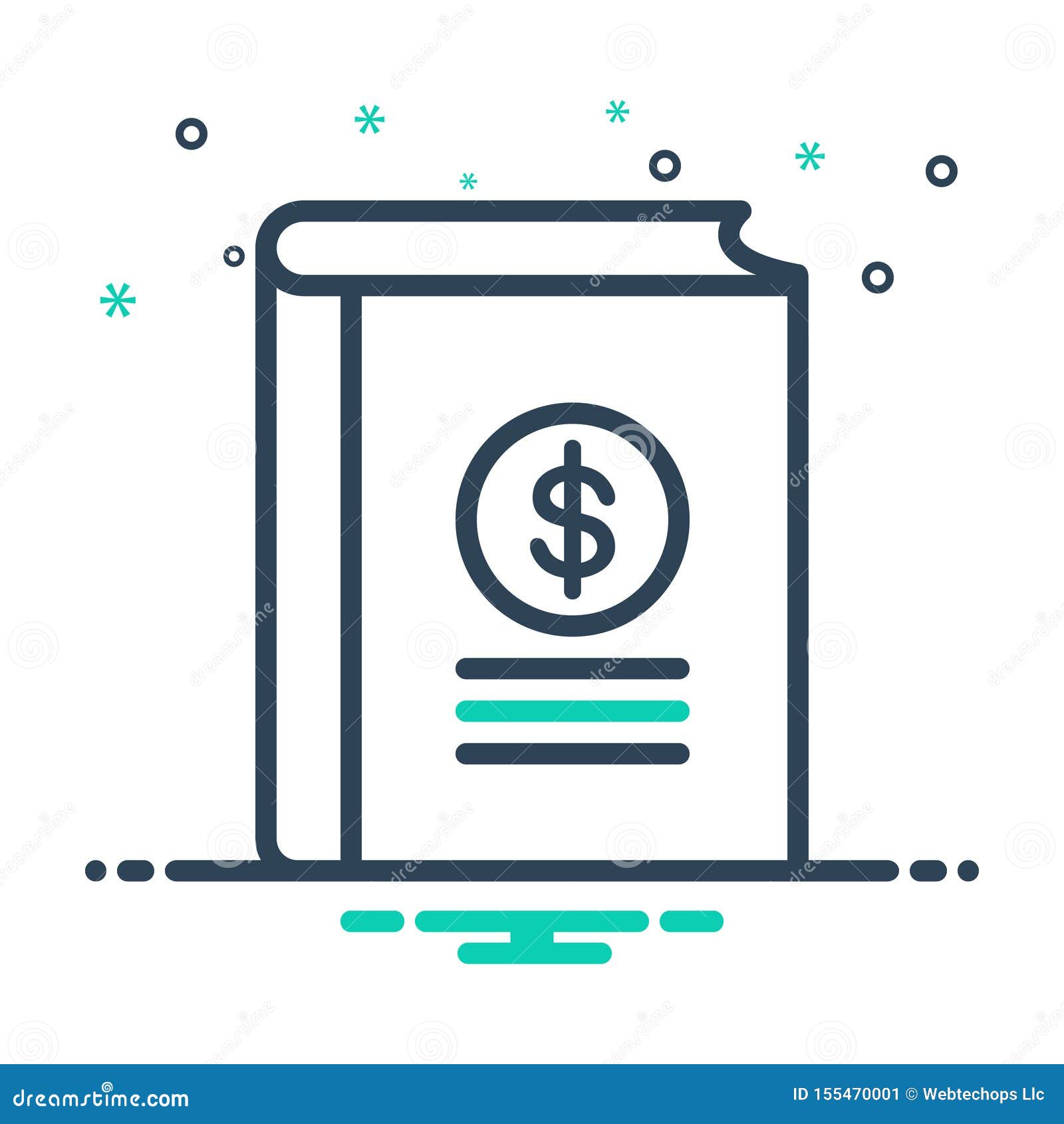 Black Mix Icon for Accounts Book, Accounting and Book Stock Vector ...