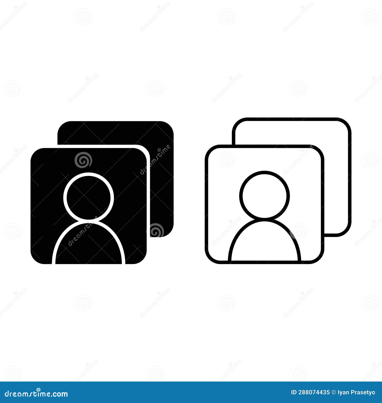 Accounts Icon Isolated on White Background. Profile Symbol Modern ...