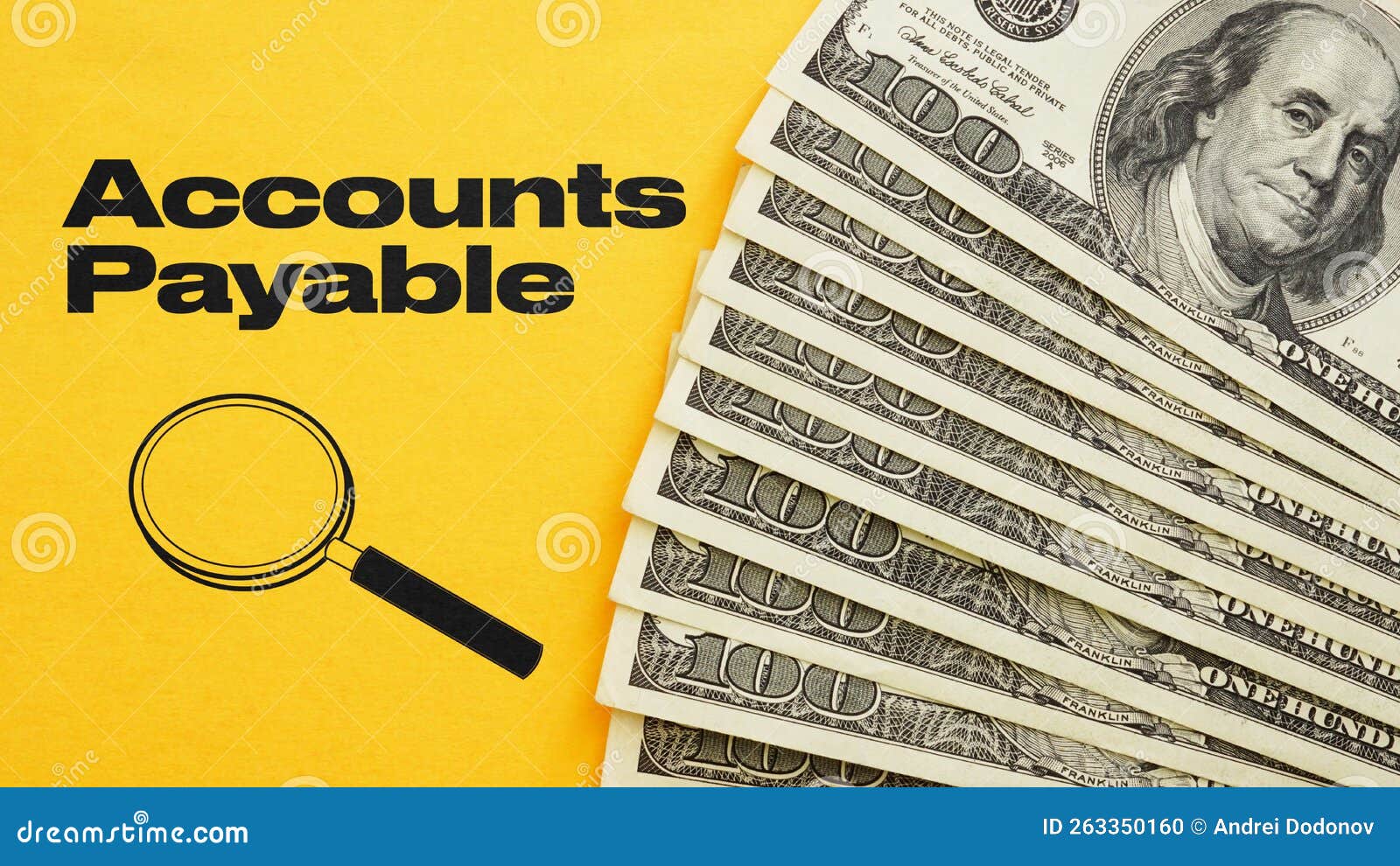 Accounts Payable AP is Shown Using the Text and Photo of Dollars Stock ...