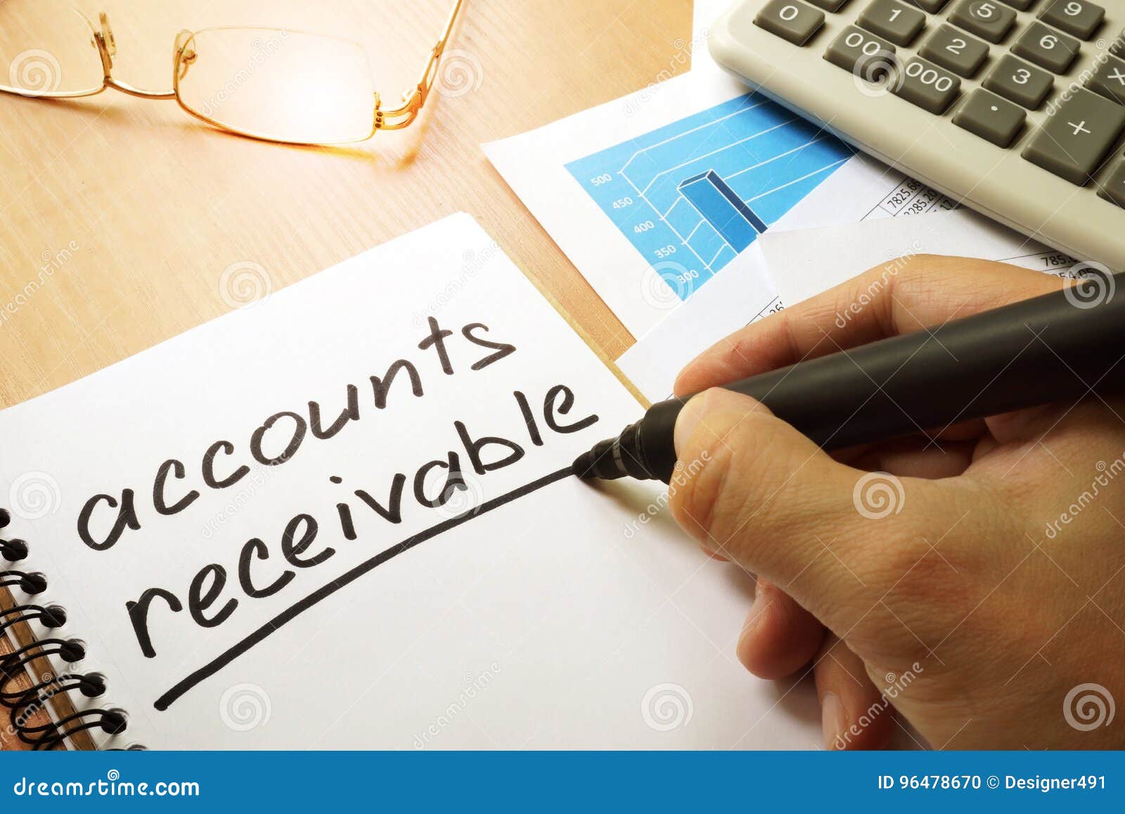 Accounts receivable. stock photo. Image of receivables - 96478670