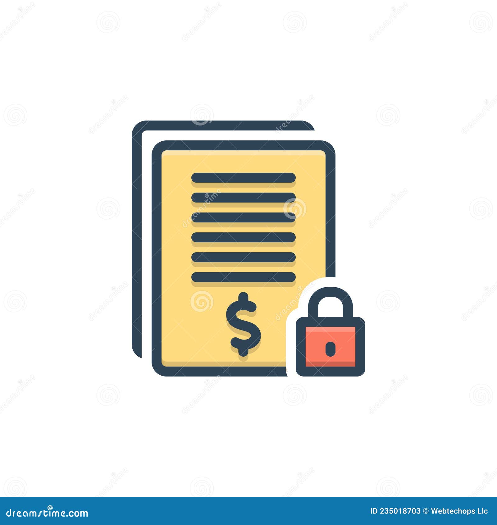 Color Illustration Icon for Accounts Storage, Safety and Protect Stock ...