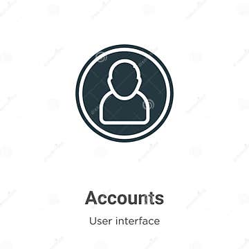 Accounts Vector Icon on White Background. Flat Vector Accounts Icon ...