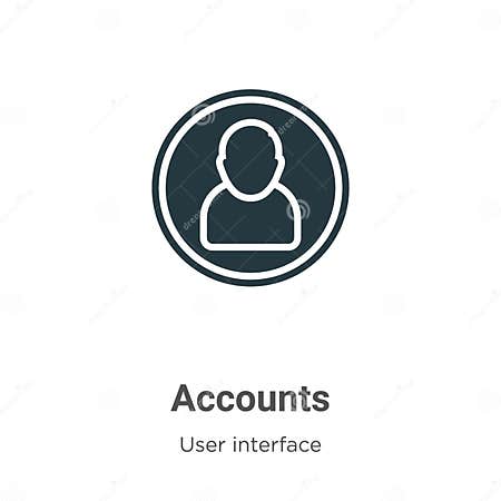 Accounts Vector Icon on White Background. Flat Vector Accounts Icon ...